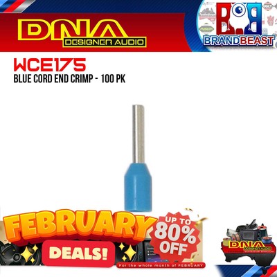 DNA WCE175 1.2mm2 Blue Cord End Crimp - 100 Pieces | eBay