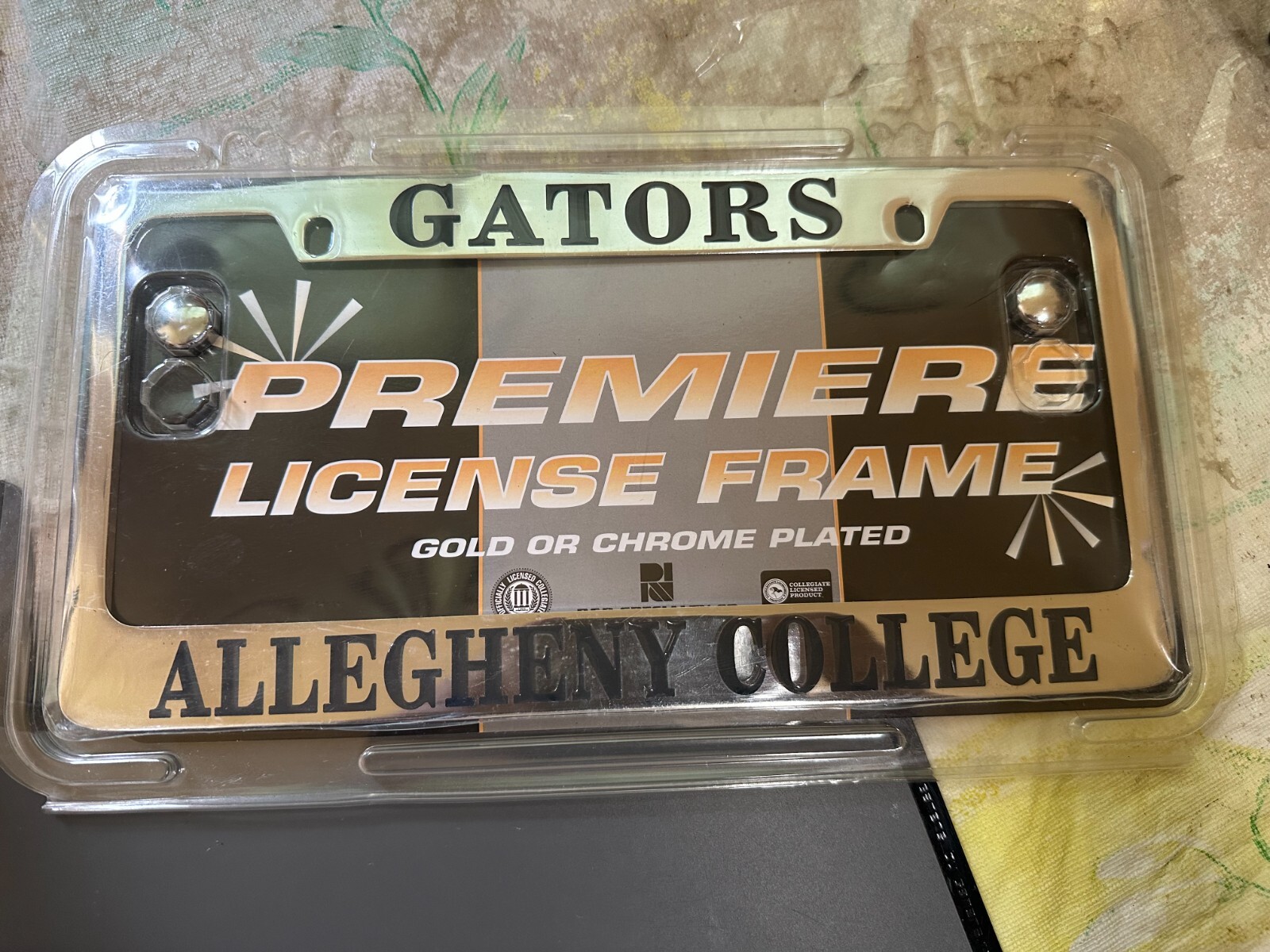 New Allegheny College Gators License Plate Frame Chrome Plated R&D ...