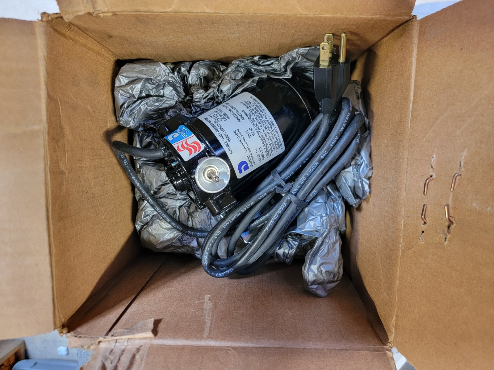 Dumore 6-041 FLEX SHAFT GRINDER MOTOR NEW IN BOX WITH PAPERWORK FREE ...