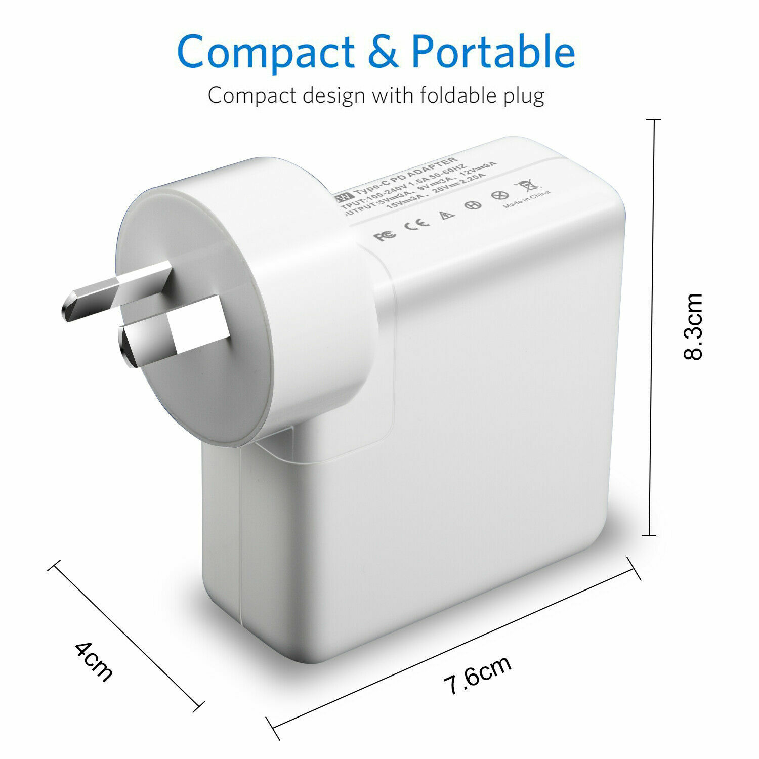 61W USB-C Type-C Laptop Charger Adapter Apple Macbook Pro 13" 2016 2017 ...
