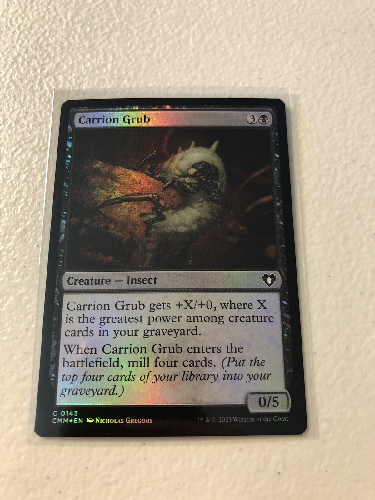 Carrion Grub Foil Commander Masters CMM MTG Magic The Gathering Pack ...