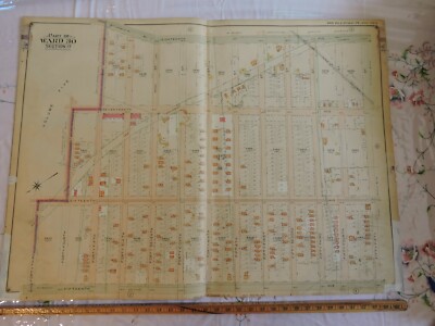Original 1905 26x36 MAP Borough Park Brooklyn New York City NYC | eBay