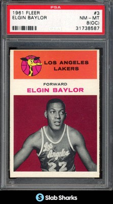 1961 FLEER #3 ELGIN BAYLOR RC ROOKIE PSA 8 (OC) | eBay