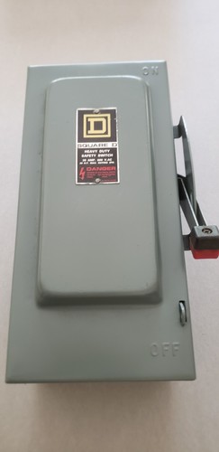 SQUARE D H361-2 30 AMP 600 VOLT 3 PHASE FUSIBLE SAFETY SWITCH | eBay