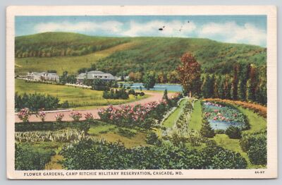 Camp Fort Ritchie Flower Gardens Training US Military Cascade Maryland ...