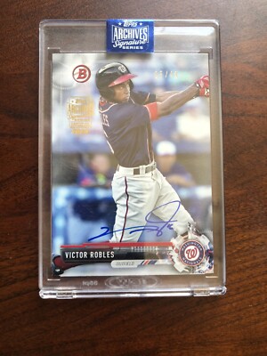 Victor Robles 2020 Topps Archives Signature Series 25/40 Nationals ...