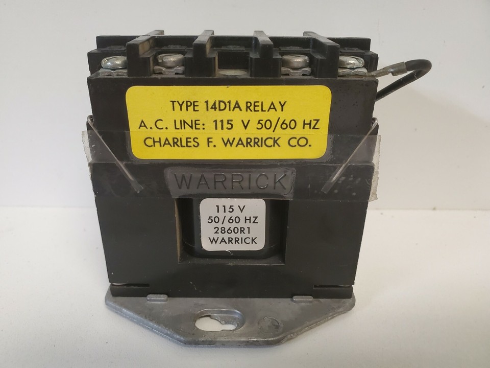 GUARANTEED! WARRICK CONTROLS 115V CONTROL RELAY 14D1A | eBay