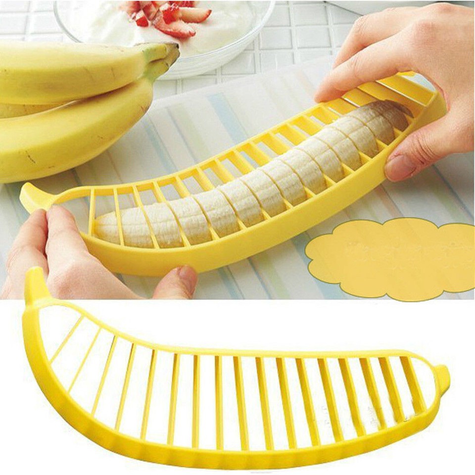 Banana Slicer Cutter Fruit Salad Maker Practical Kitchen Tools Chopper ...