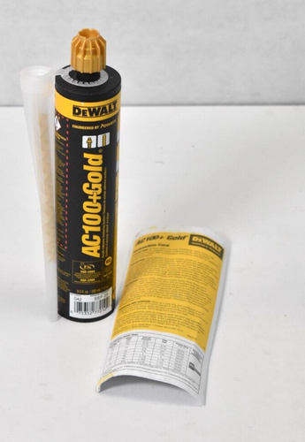 DeWalt Power AC100+Gold Acrylic Concrete Epoxy 9.5 Cartridge Quickshot ...
