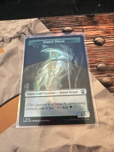 MTG Forest Dryad (Ripple Foil) Emblem - Vivien Reid Double-Sided Token ...