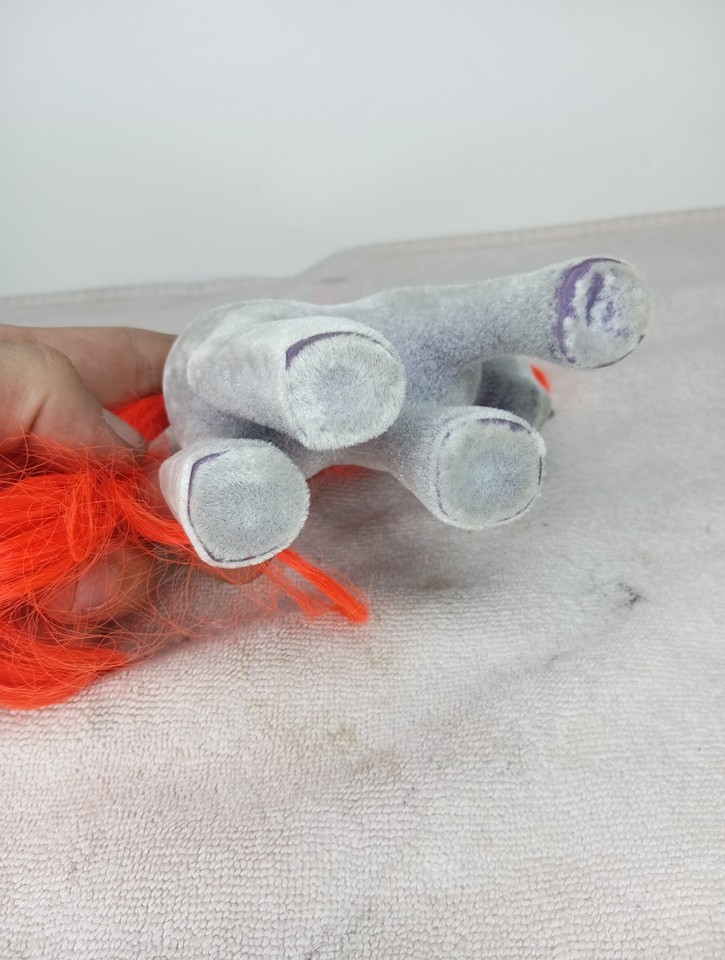 VTG My Little Pony 1986 G1 So Soft Pretzel Twist Unicorn Flocked Purple ...