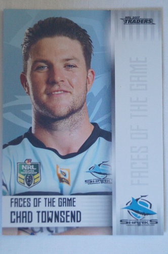 Cronulla Sutherland NRL Rugby League Traders Faces of The Game Crd Chad ...