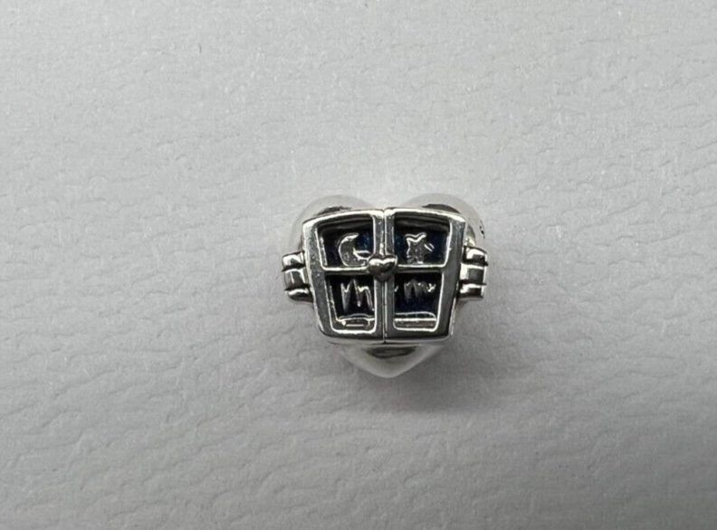NEW Authentic Pandora Window Heart Charm 798006EN63 | eBay