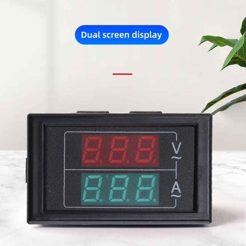 Digital Voltmeter Ammeter AC50-500V Display Volt Amp Voltage Meter | eBay