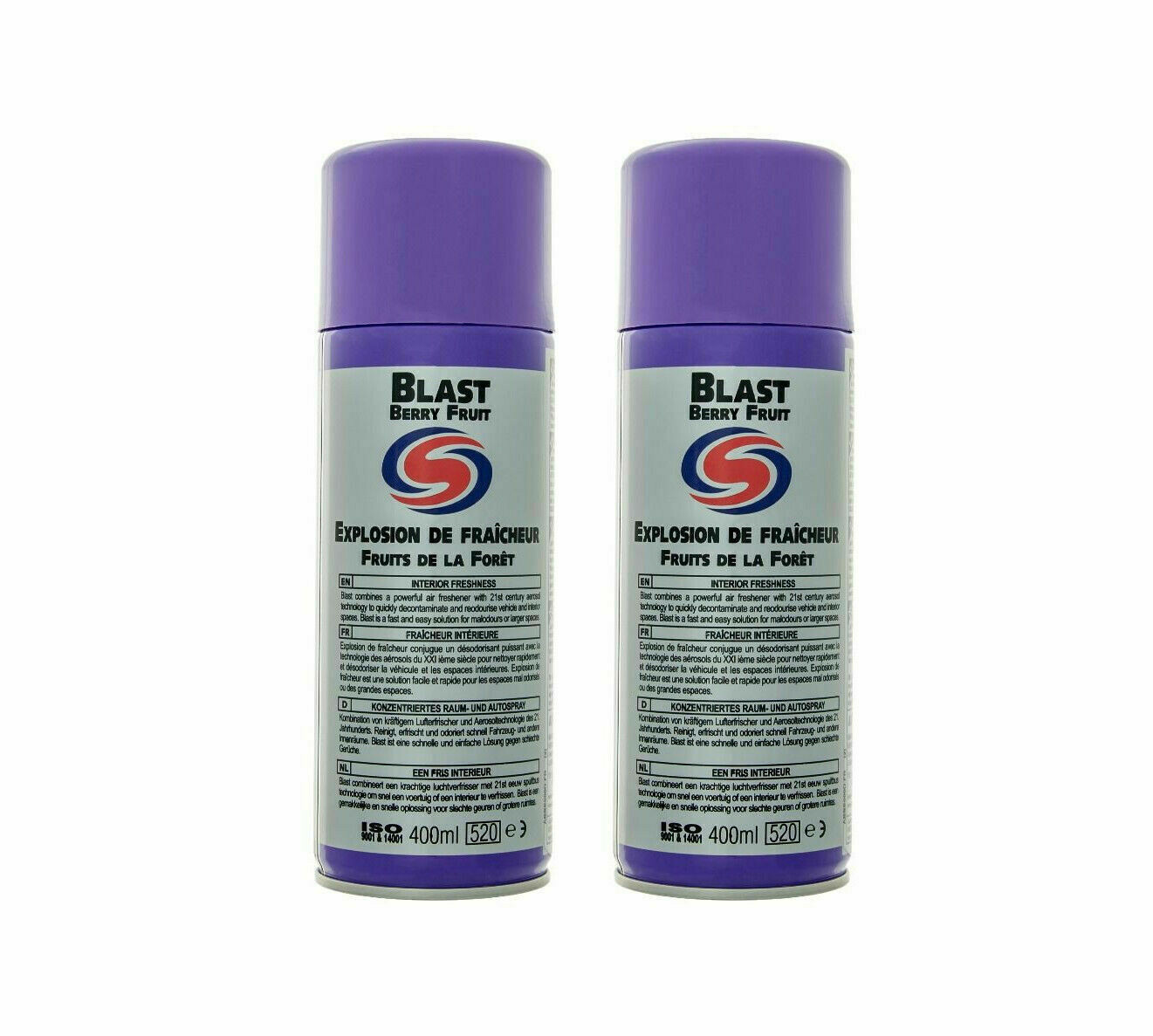2 X AUTOSMART BLAST BERRY FRUIT AIR FRESHENER 400ml,CAR HOME OFFICE GYM ...