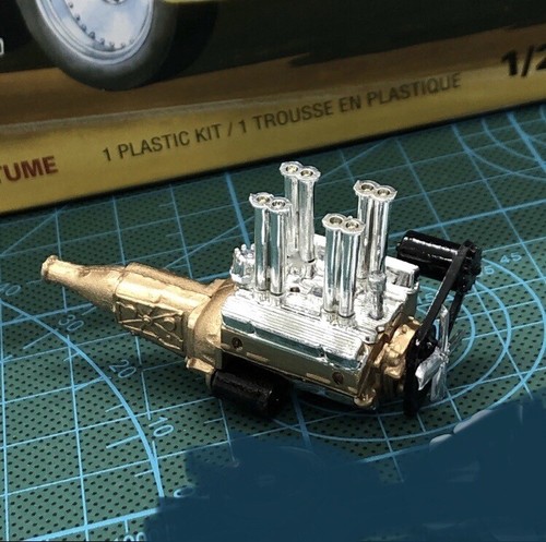 FOB SB Chevy ENGINE W Hilborn Injection UNBUILT AMT 1:25 LBR Model ...