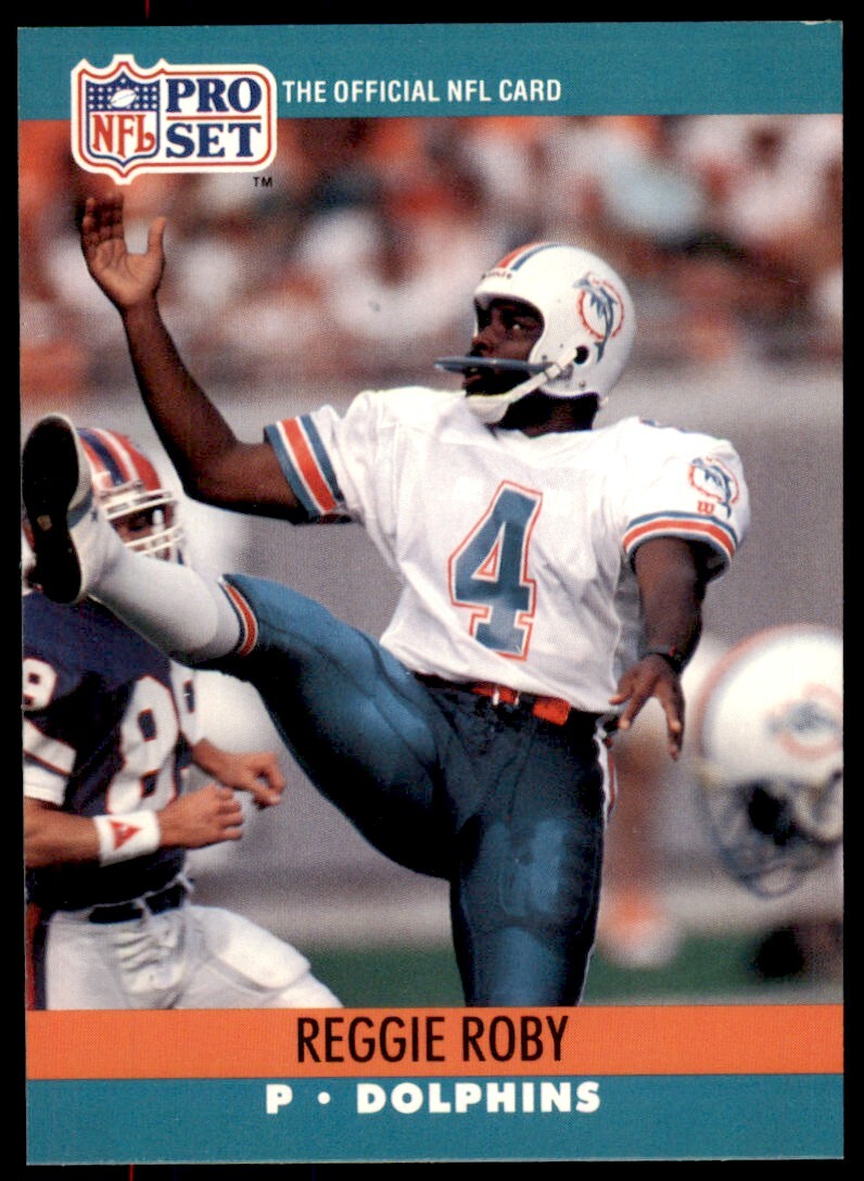 1990 Pro Set Reggie Roby Miami Dolphins #563 | eBay
