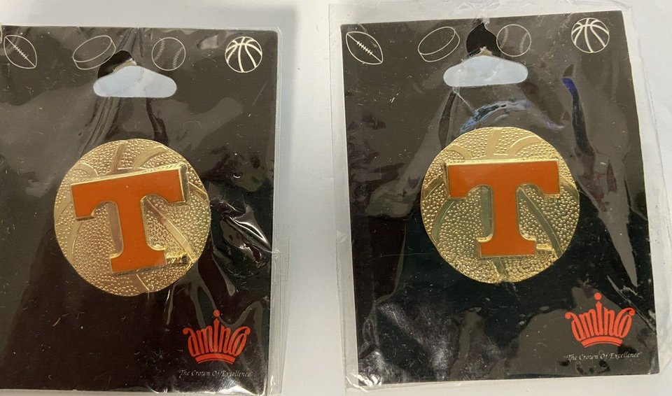 Tennessee Volunteers NCAA Aminco Basketball Lapel Pin ( Set of two ) | eBay