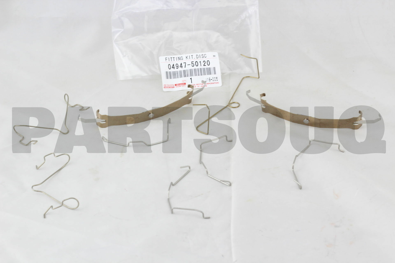 0494750120 Genuine Toyota FITTING KIT, DISC BRAKE, FRONT 04947-50120 | eBay