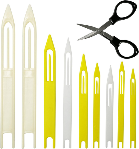 Fishing Net Repair Needle Kit: 9Pcs Fish Cast Net Shuttles for Weaving ...