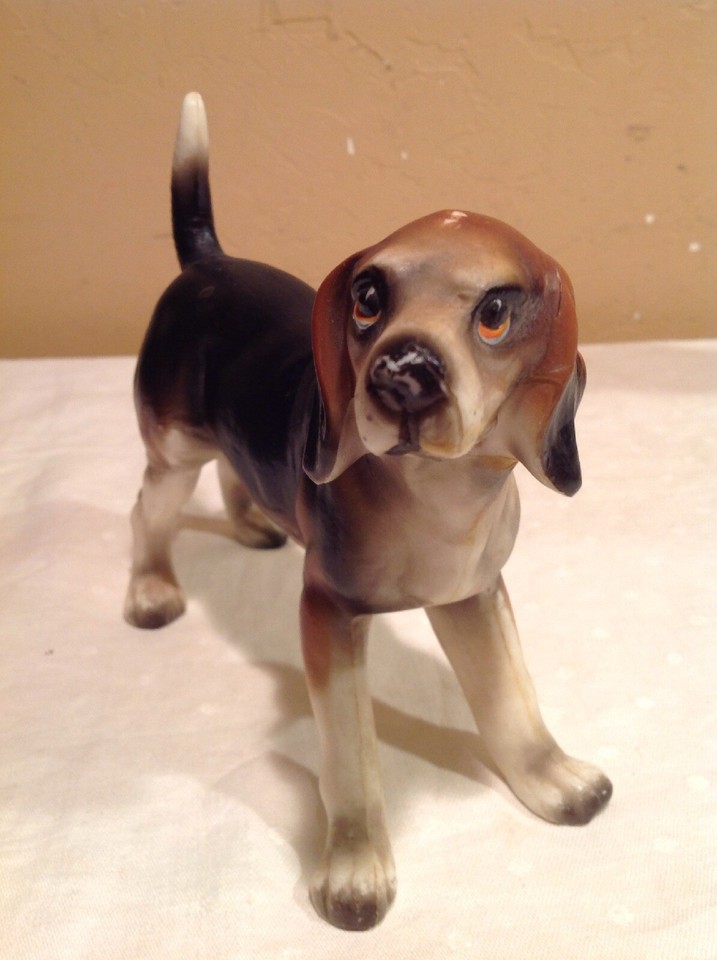 Pair Of Large Vintage Beagle Hound Dog Plastic Figurines | eBay
