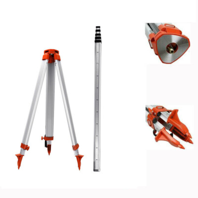 Tripods & Grade Rods - Transit Surveying Grade Level Rod Measuring