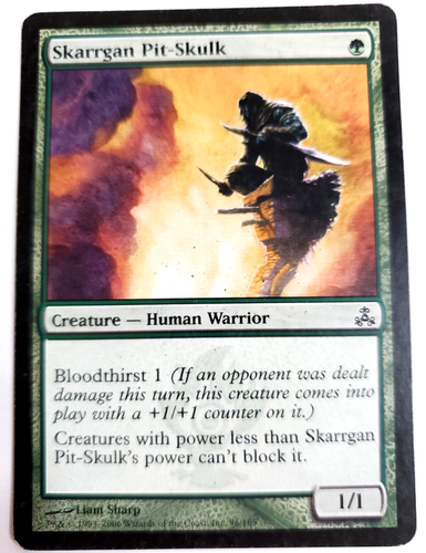 MTG Magic The Gathering Card Skarrgan Pit-Skulk Creature Human Warrior ...