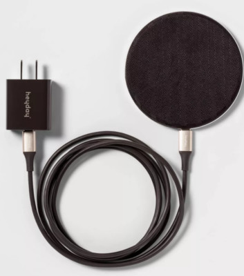 heyday Qi Wireless 15W Charging Puck Dark Oak High charging speeds USB ...