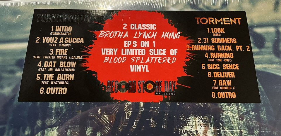 Brotha Lynch Hung-Turnmanator X Torment LP On Blood Splattered Vinyl ...