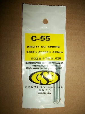 Century Spring Corp. Ext. Spring C-55 5/32"x1 7/8"x.020 | eBay