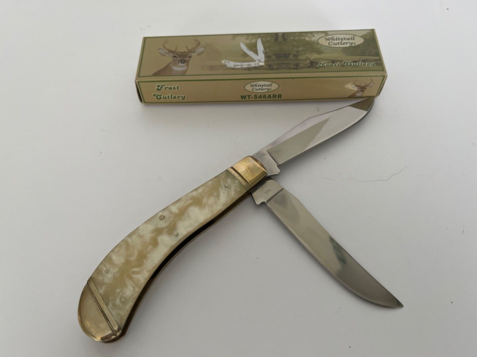 Whitetail Cutlery WT-546ARR Pakkawood Saddlehorn 2 Blade Knife With ...