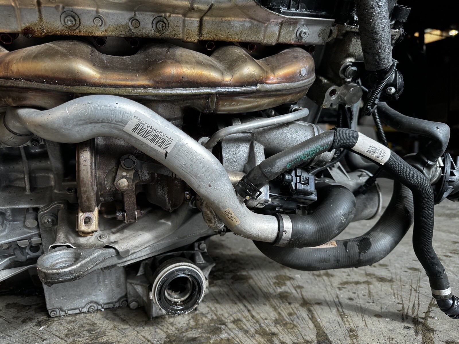 BMW F30 F32 F36 N55 ENGINE MOTOR LONG BLOCK TURBOCHARGED EWG ASSEMBLY ...