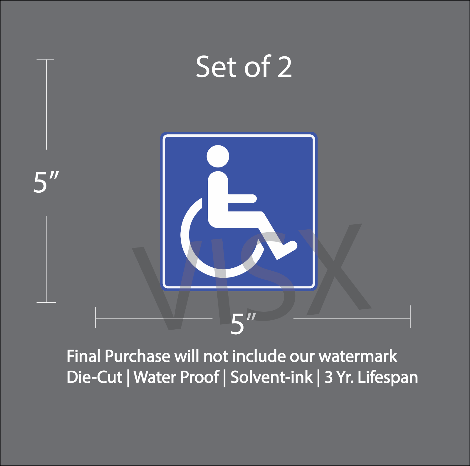 Handicap Parking Logo Sticker Wheelchair Logo Access Decal Bumper Sign ...