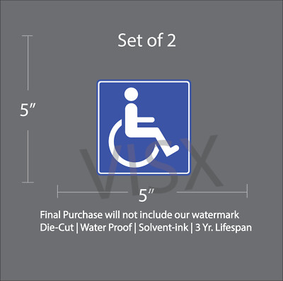 Handicap Parking Logo Sticker Wheelchair Logo Access Decal Bumper Sign ...