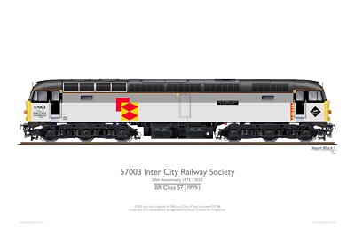 BR Class 57 57003 'Inter City Railway Society 50th Anniversary' - Print ...