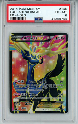 POKEMON XY BASE XERNEAS EX #146 FULL ART HOLO FOIL PSA 6 EX #41369744 ...
