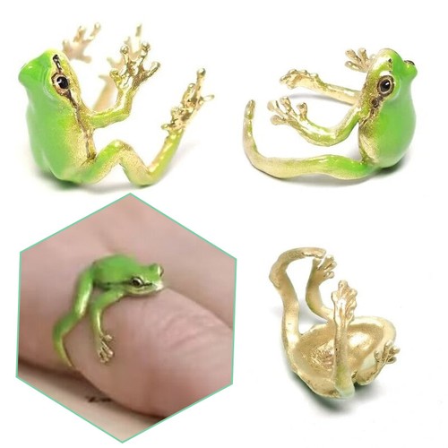 Latest-Tree Frog Ring Vintage Brass Frog Ring Adjustable Tree Frog Ring ...