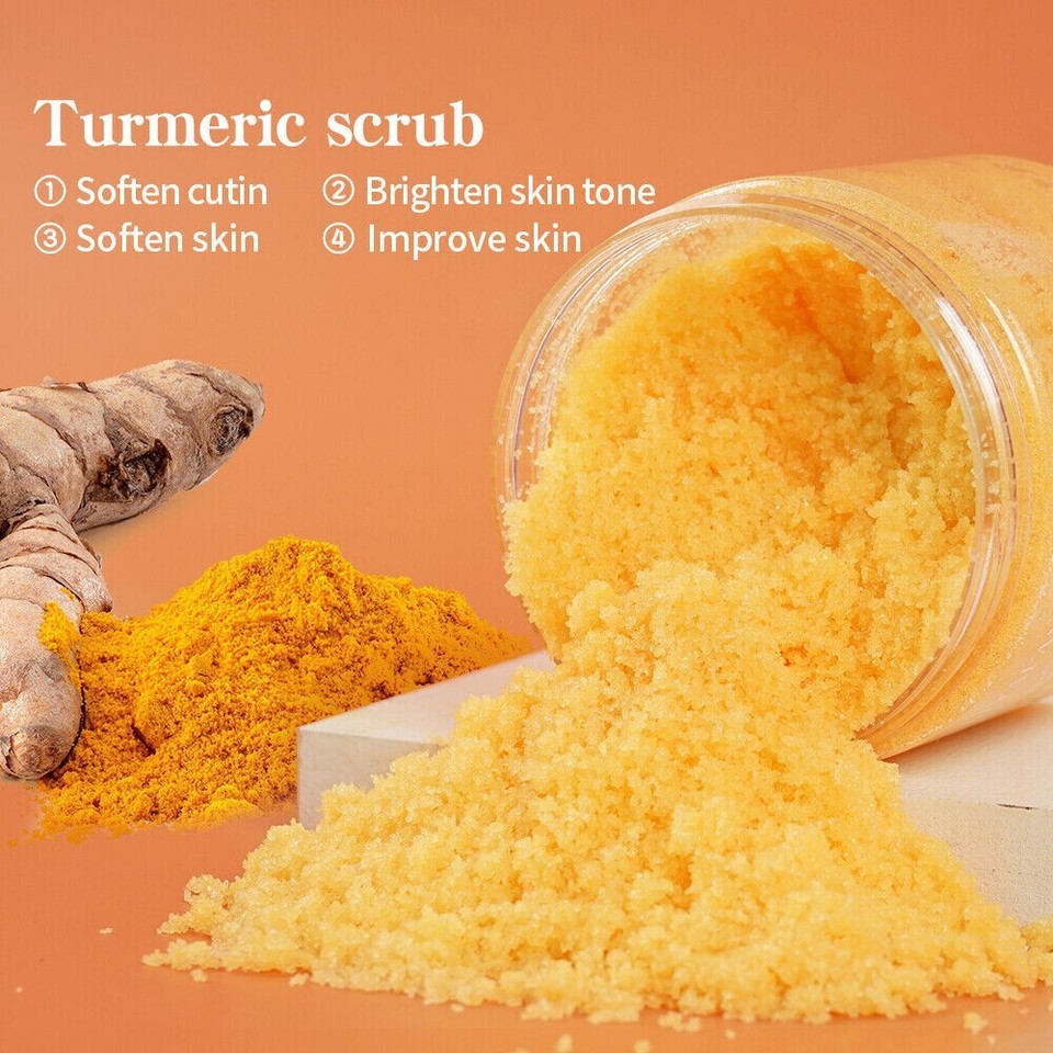 Turmeric Body Scrub Natural Ginger Acne Brightening Skin Lightening ...
