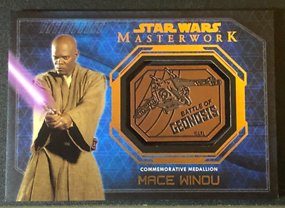 STAR WARS Masterwork MACE WINDU Samuel L Jackson 🛸 Bronze Medallion ...