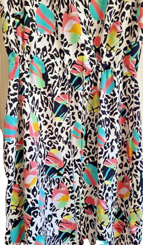 Anthropologie Leopard Neon Print Dress Size 12 M Numph | eBay