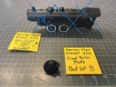 American Flyer S Train 302 Locomotive DIECAST FRONT BOILER PLATE PART ...