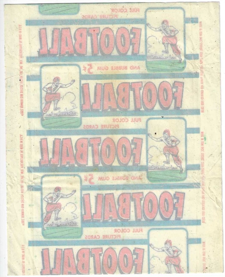 1953 Bowman Football Pack Wrapper, Nice Shape | eBay