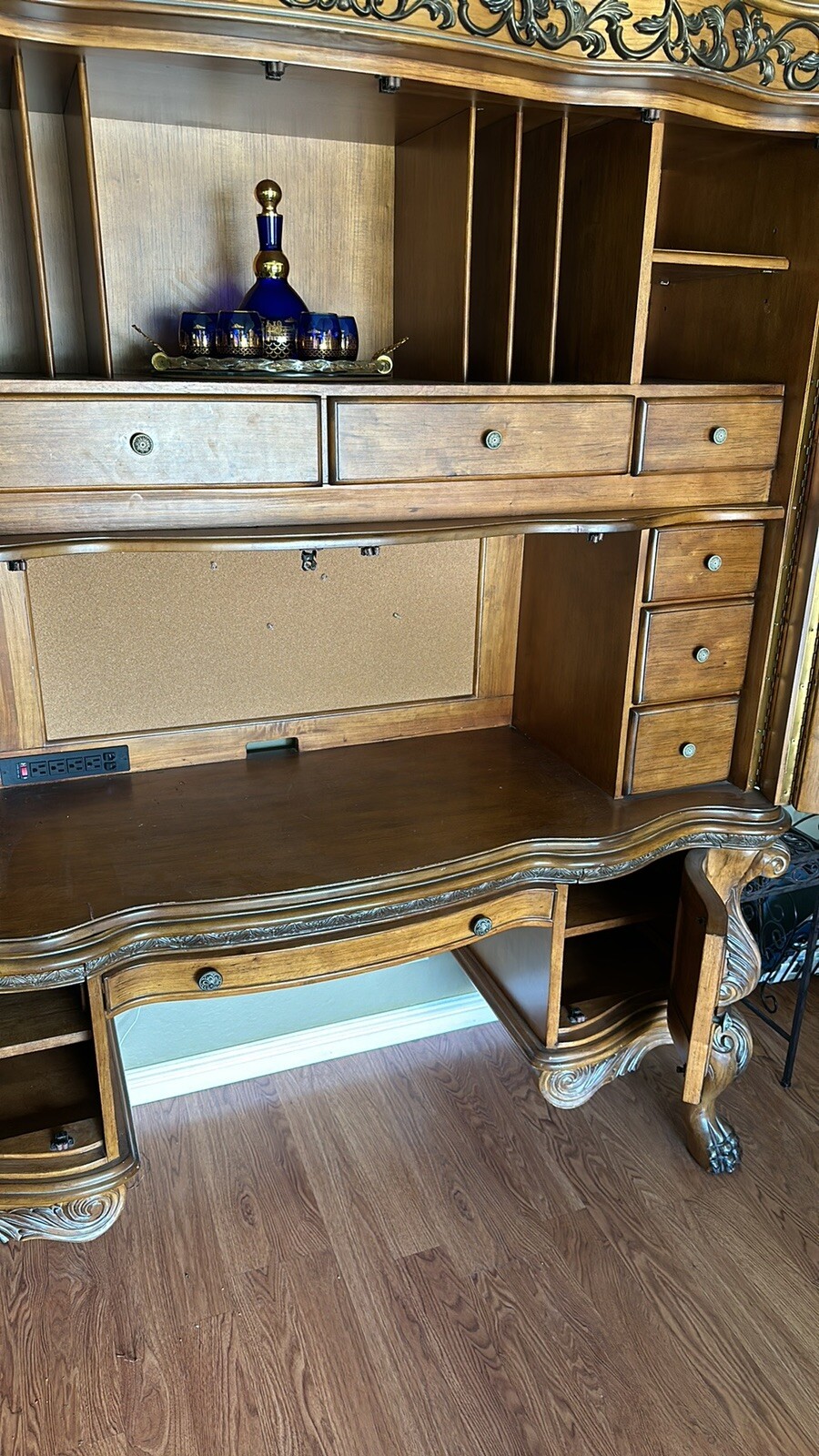 Michael Amini Computer Desk with Hutch | eBay