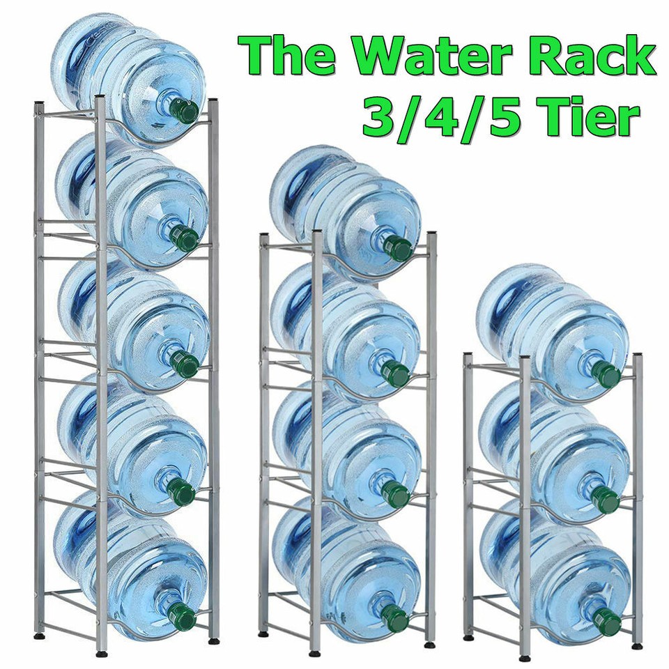 3/4/5 Tier Water Bottle Rack Storage Durable Detachable Convenient ...