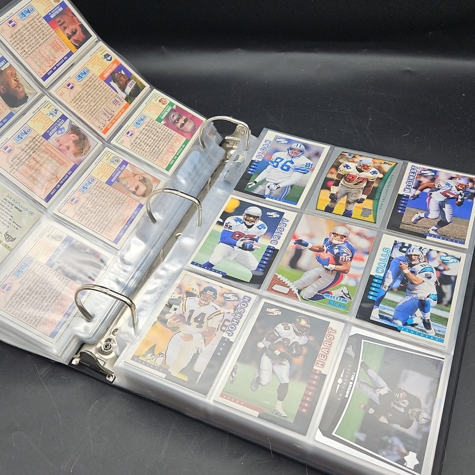 Binder Filled With Vintage Football Cards NFL 550+ Cards 1990s | eBay