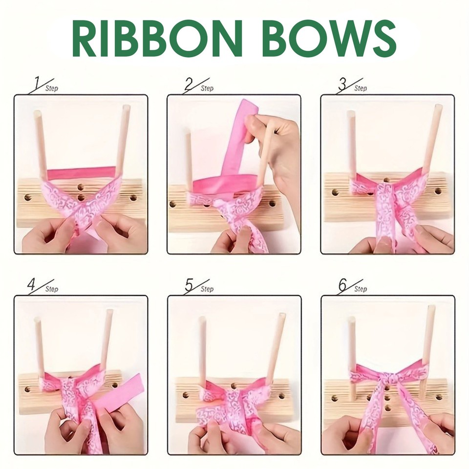 Wooden Bowknot Maker Bow Making Tool Ribbon Making Gift Bows Crafting ...