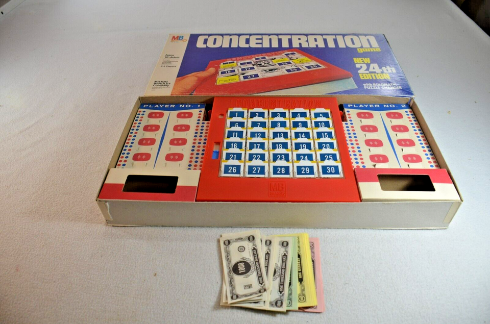 Vintage Concentration Board Game Milton Bradley 24th Edition | eBay