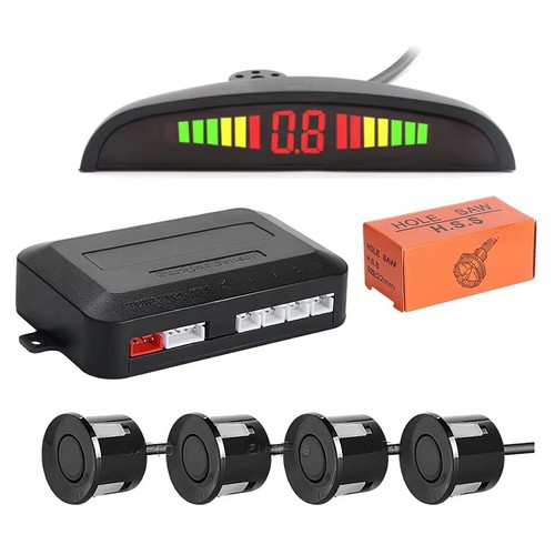 Universal Car LED Parking Sensor with 4 Radar Digital Display Alarm ...