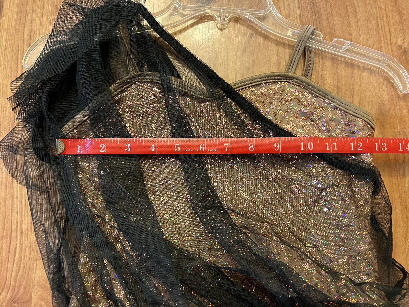 Curtain Call Dance Costume Lyrical Child Large Sequin Tulle Romper With ...