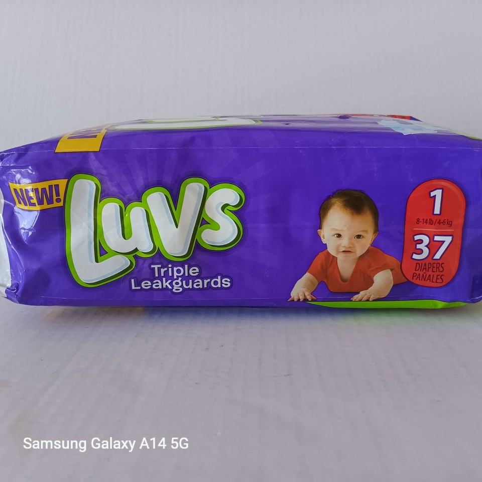 Luvs Triple Leakguards Newborn Diapers Nightlock Protection Sz 1 37 ...